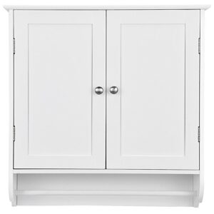 HPW Wall Mounted Bathroom Storage Cabinet Medicine Cabinet Storage Cupboard with Towel Bar Adjustable Inner Shelf Ample Storage Space for Storing Bathroom Essentials Toiletries Cosmetics Medicines