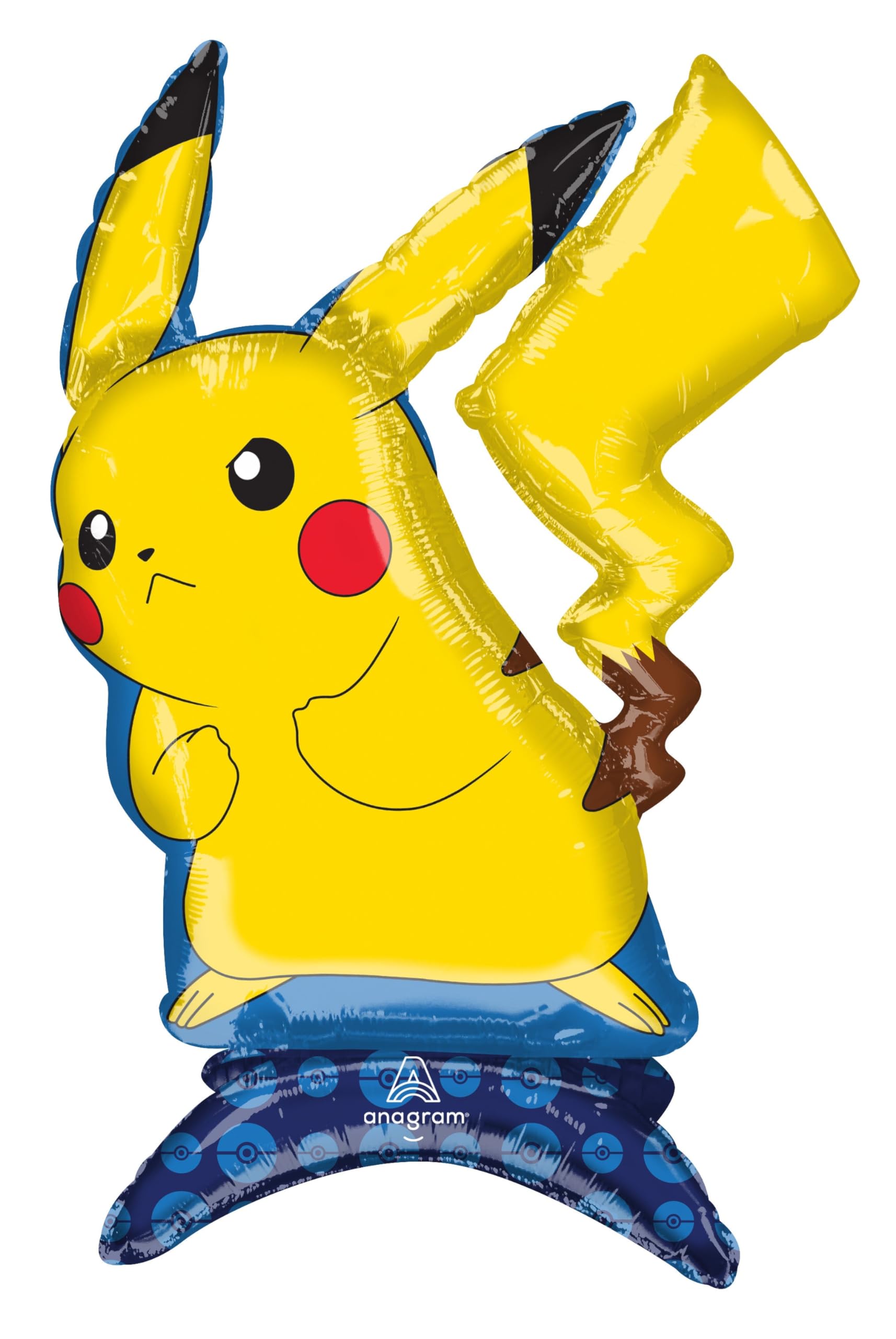 Anagram Pikachu (Air-Fill Mylar Party Foil Balloon, 24", Multicolor