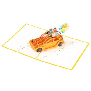 PopLife Yellow Bug 3D Pop Up Card - Happy Birthday Surprise, Congratulations, Thank You, Get Well Soon - for Friends, for Teacher, for Grandkids, for In-Laws