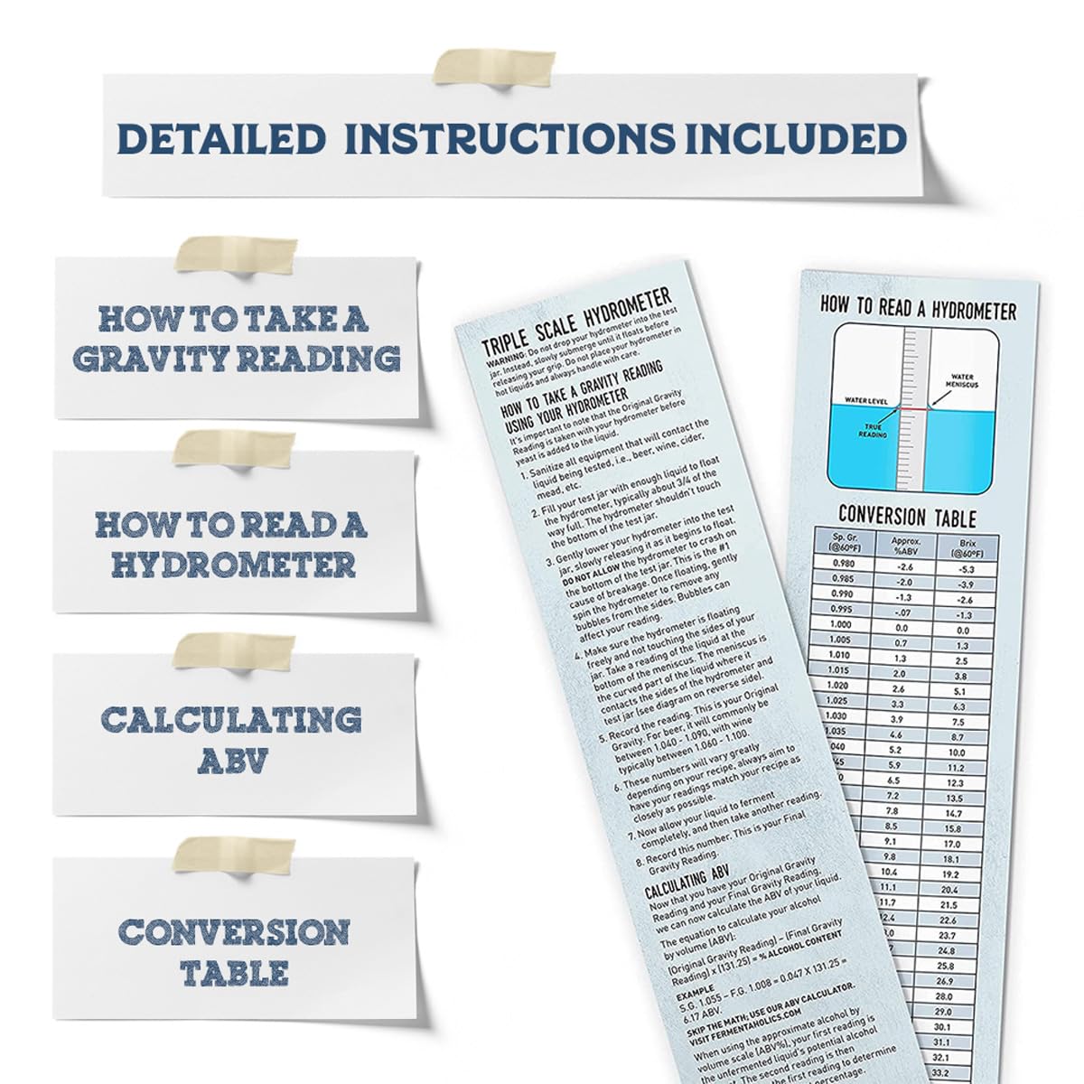 Fermentaholics Hydrometer | Monitor and Test Your Homebrew | Homebrewed Beer, Wine, Mead, Cider, and More | Easily Measure Specific Gravity