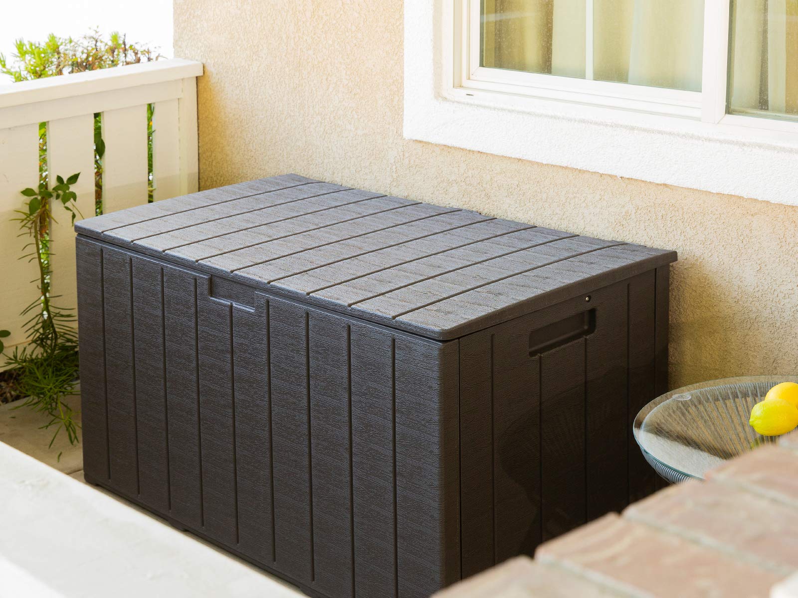 Barton Deck Box 130 Gallon Outdoor Patio Storage Bench Shed Cabinet Container Furniture Pools Yard Tools Porch Backyard