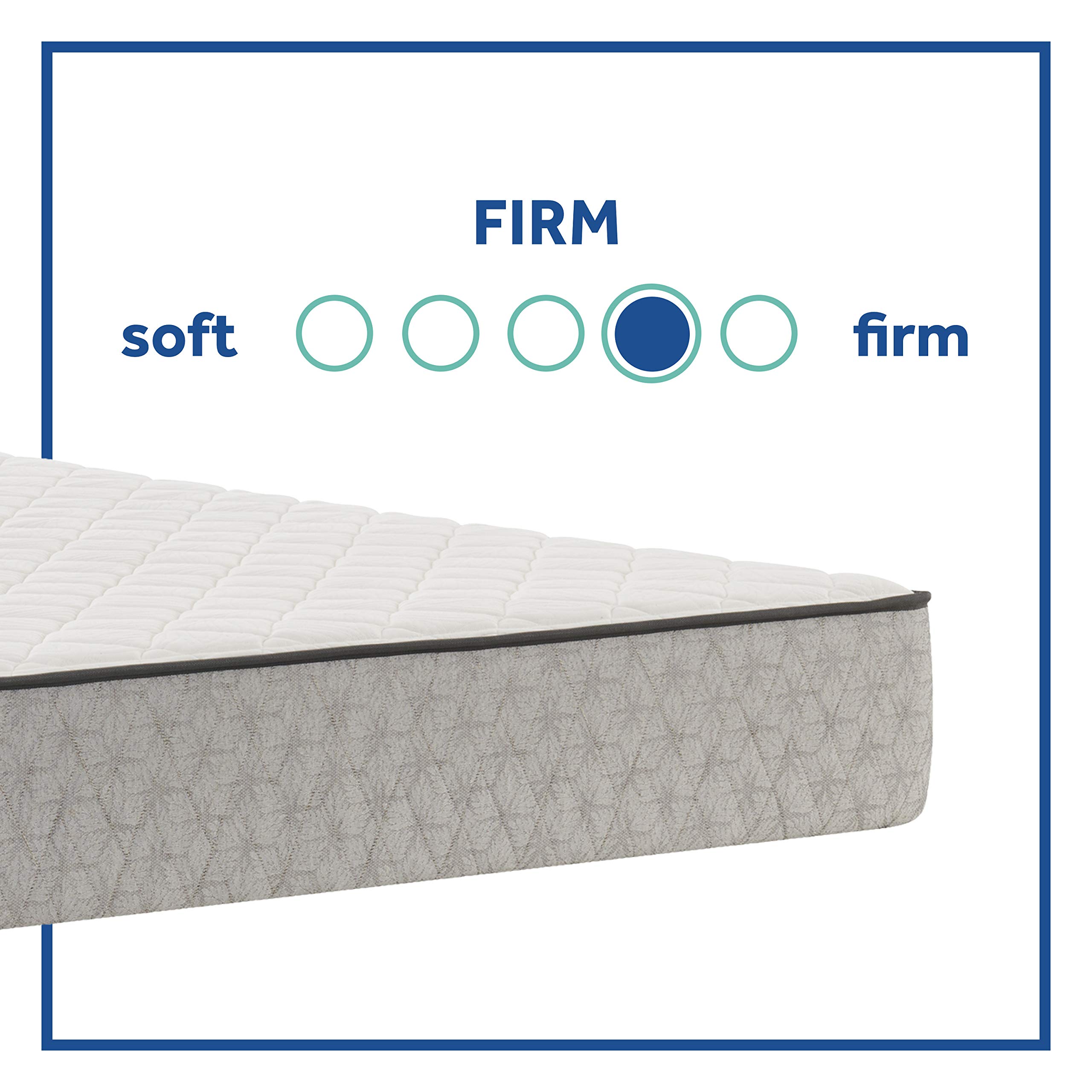 Sealy Essentials Spring Summer Elm Firm Feel Mattress and 5-Inch Foundation, Twin