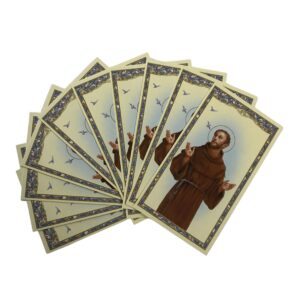 h holly lines st. francis prayer cards catholic saint francis of assisi holy cards set of ten