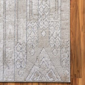 Rugs.com Oregon Collection Rug – 4 Ft Square Ivory Low-Pile Rug Perfect for Living Rooms, Kitchens, Entryways