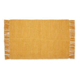 dii woven rugs collection ribbed reversible cotton, 2x3', honey gold & off-white