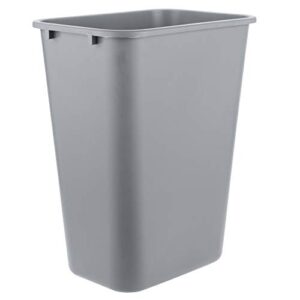 pro&family 41 qt. / 10 gallon / 38 liters gray rectangular wastebasket. trash bin kitchen garbage can waste basket recycle bin