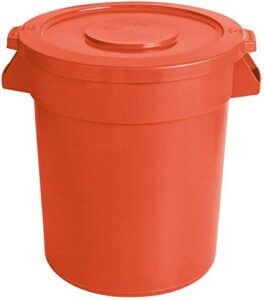 pro&family 80 qt. / 20 gallon / 75 liters orange round commercial trash can/ingredient bin. trash bin kitchen garbage can waste basket recycle bin