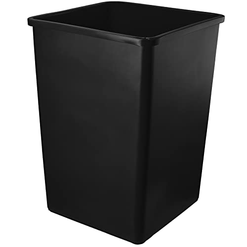 PRO&Family 140 Qt. / 35 Gallon / 132 Liters Black Square Trash Can. Trash Bin Kitchen Garbage Can Waste Basket Recycle Bin