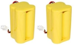 (pack of 2) replacement battery for emergency light exit sign 4.8v 700mah nicad - length 1-1/8 in, width 1-1/8 in, height 1-7/8 in.