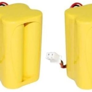 (Pack of 2) Replacement Battery for Emergency Light EXIT Sign 4.8V 700mAh NiCad - Length 1-1/8 in, Width 1-1/8 in, Height 1-7/8 in.