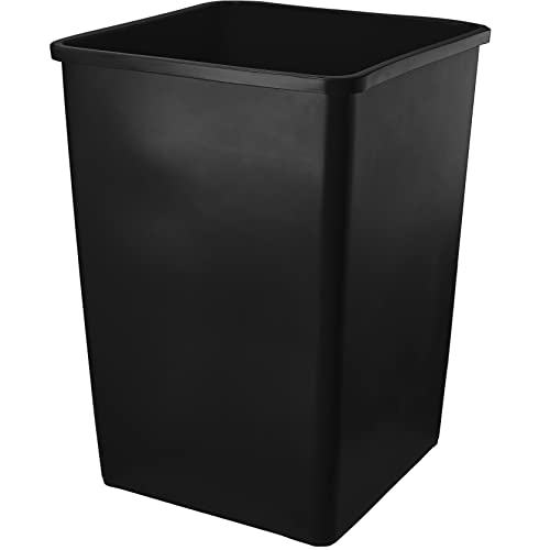 PRO&Family 140 Qt. / 35 Gallon / 132 Liters Black Square Trash Can. Trash Bin Kitchen Garbage Can Waste Basket Recycle Bin