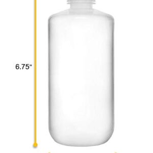 EISCO 6PK Reagent Bottles, 500ml - Narrow Mouth with Screw Cap - Polypropylene - Translucent Labs