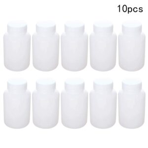 Bettomshin 10Pcs 150ml PE Plastic(Food Grade) Bottles, Wide Mouth Lab Reagent Bottle, Liquid/Solid Sample Seal Sample Storage Container with Graduated Scale