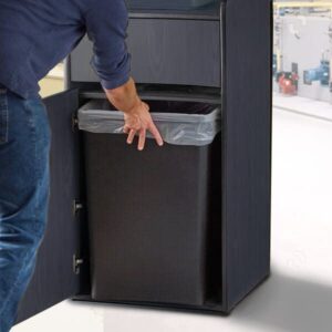 PRO&Family 140 Qt. / 35 Gallon / 132 Liters Black Square Trash Can. Trash Bin Kitchen Garbage Can Waste Basket Recycle Bin