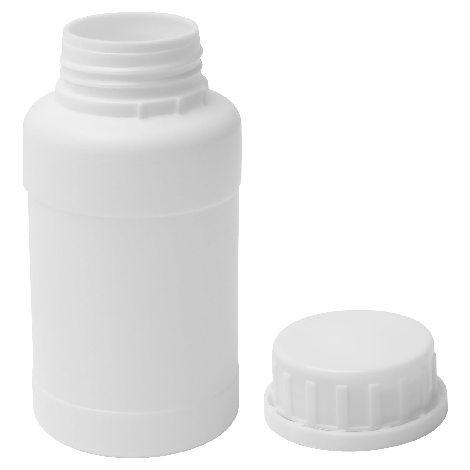 Bettomshin 20Pcs 250ml PE Plastic(Food Grade) Bottles, Wide Mouth Lab Reagent Bottle, Liquid/Solid Sample Seal Sample Storage Container Chemical Bottle White