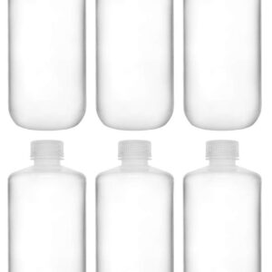 EISCO 6PK Reagent Bottles, 500ml - Narrow Mouth with Screw Cap - Polypropylene - Translucent Labs