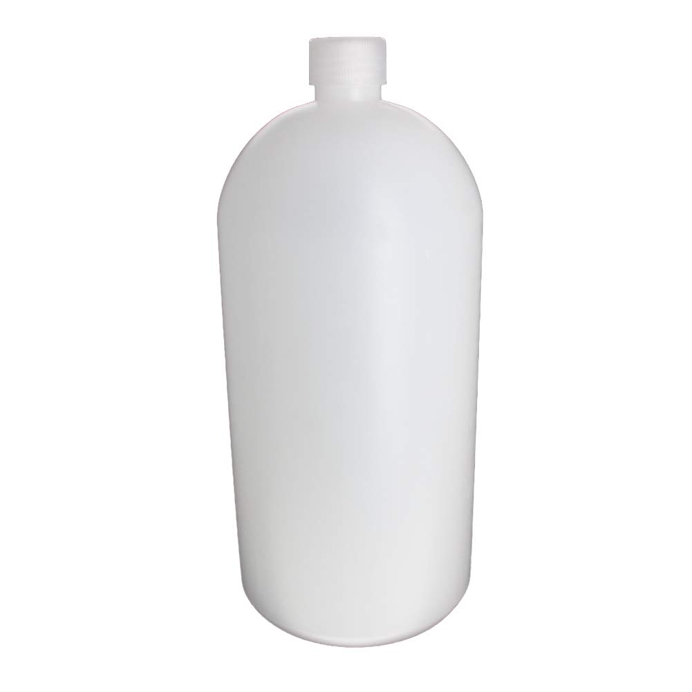 Bettomshin 2000ml PE Plastic(Food Grade) Bottles with Caps, Lab Thin Mouth Reagent Bottle with Graduated, Liquid/Solid Sample Storage Container White Translucent 1Pcs