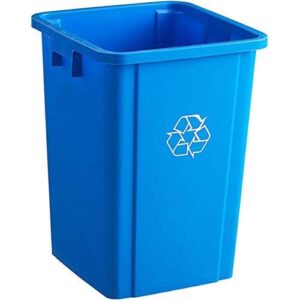 pro&family 75 qt. / 19 gallon / 72 liters/blue square recycle bin. trash bin kitchen garbage can waste basket recycle bin