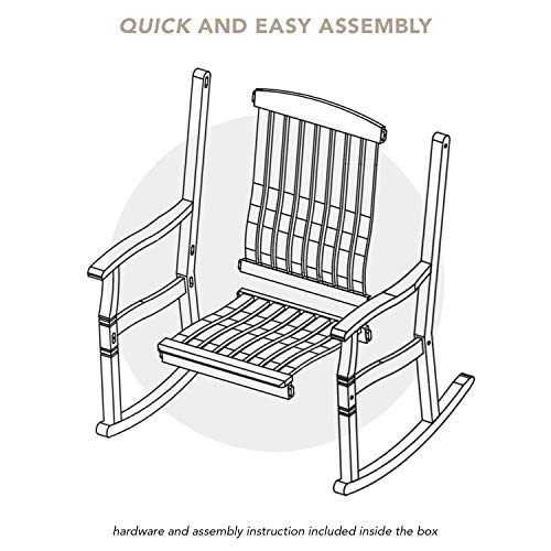 Cambridge Casual Plantation Teak Arie Arie Rocking Chair, Chat Set/Natural Teak