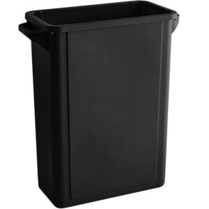 pro&family 64 qt. / 16 gallon / 60 liters black slim rectangular trash can. trash bin kitchen garbage can waste basket recycle bin