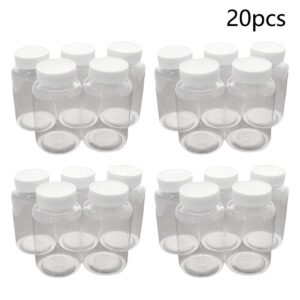 Bettomshin 20Pcs 200ml PE Plastic(Food Grade) Bottles, Wide Mouth Lab Reagent Bottle Liquid/Solid Sample Seal Sample Storage Container