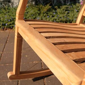 Cambridge Casual Plantation Teak Arie Arie Rocking Chair, Chat Set/Natural Teak