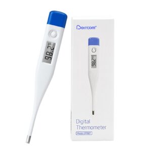 Berrcom Digital Thermometer for Adults and Kids, Oral Thermometer for Baby Rectal and Underarm Thermometer for Fever Alarm Medical Thermometer with C/F Switchable