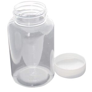 Bettomshin 20Pcs 200ml PE Plastic(Food Grade) Bottles, Wide Mouth Lab Reagent Bottle Liquid/Solid Sample Seal Sample Storage Container