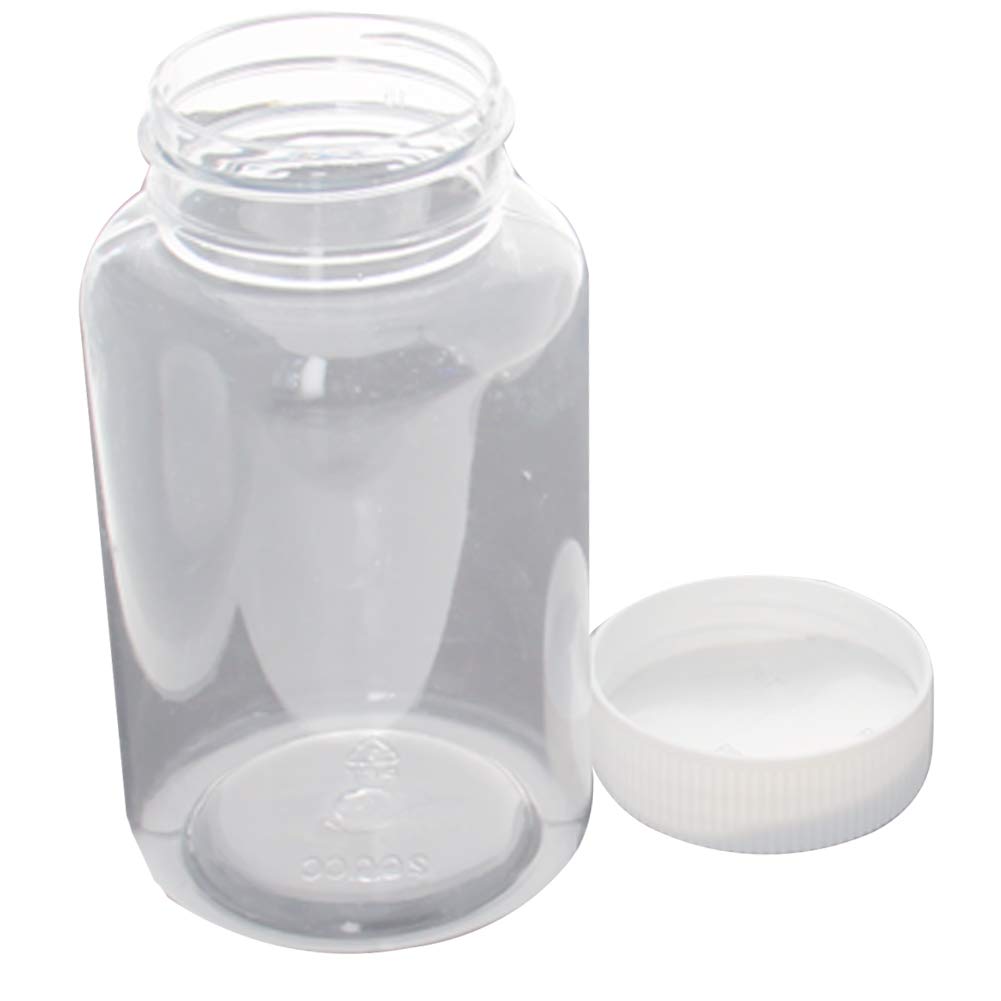 Bettomshin 20Pcs 200ml PE Plastic(Food Grade) Bottles, Wide Mouth Lab Reagent Bottle Liquid/Solid Sample Seal Sample Storage Container