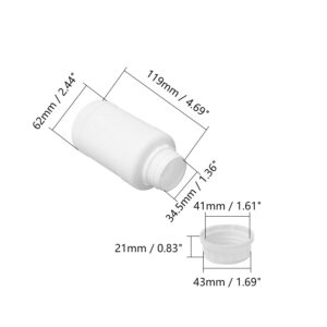 Bettomshin 20Pcs 250ml PE Plastic(Food Grade) Bottles, Wide Mouth Lab Reagent Bottle, Liquid/Solid Sample Seal Sample Storage Container Chemical Bottle White