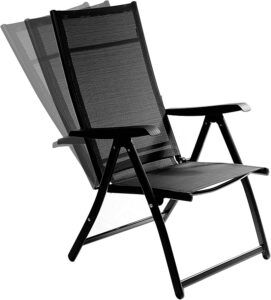 medtens heavy duty adjustable reclining folding chair outdoor indoor garden pool steel camping deck backyard chairs