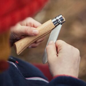 Opinel My First No.7 Box Set with Sheath - Stainless Steel Children’s Folding Pocket Knife with Safety Rounded Tip