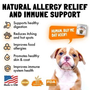 LEGITPET Allergy Relief Chews for Dogs & Immune Support with Kelp, Colostrum & Bee Pollen 120 Soft Chews and Hemp Hip & Joint Supplement for Dogs 120 Soft Chews Bundle - Made in USA