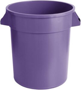 pro&family 80 qt. / 20 gallon / 75 liters purple round commercial trash can/ingredient bin. trash bin kitchen garbage can waste basket recycle bin