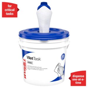 WypAll WetTask Customizable Wet Wiping System Bucket (51677), Standard Size, 4 Buckets and 4 Lids/Case