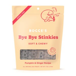 bocce's bakery digestive support dog treats, wheat-free pumpkin ginger, 6 oz bag