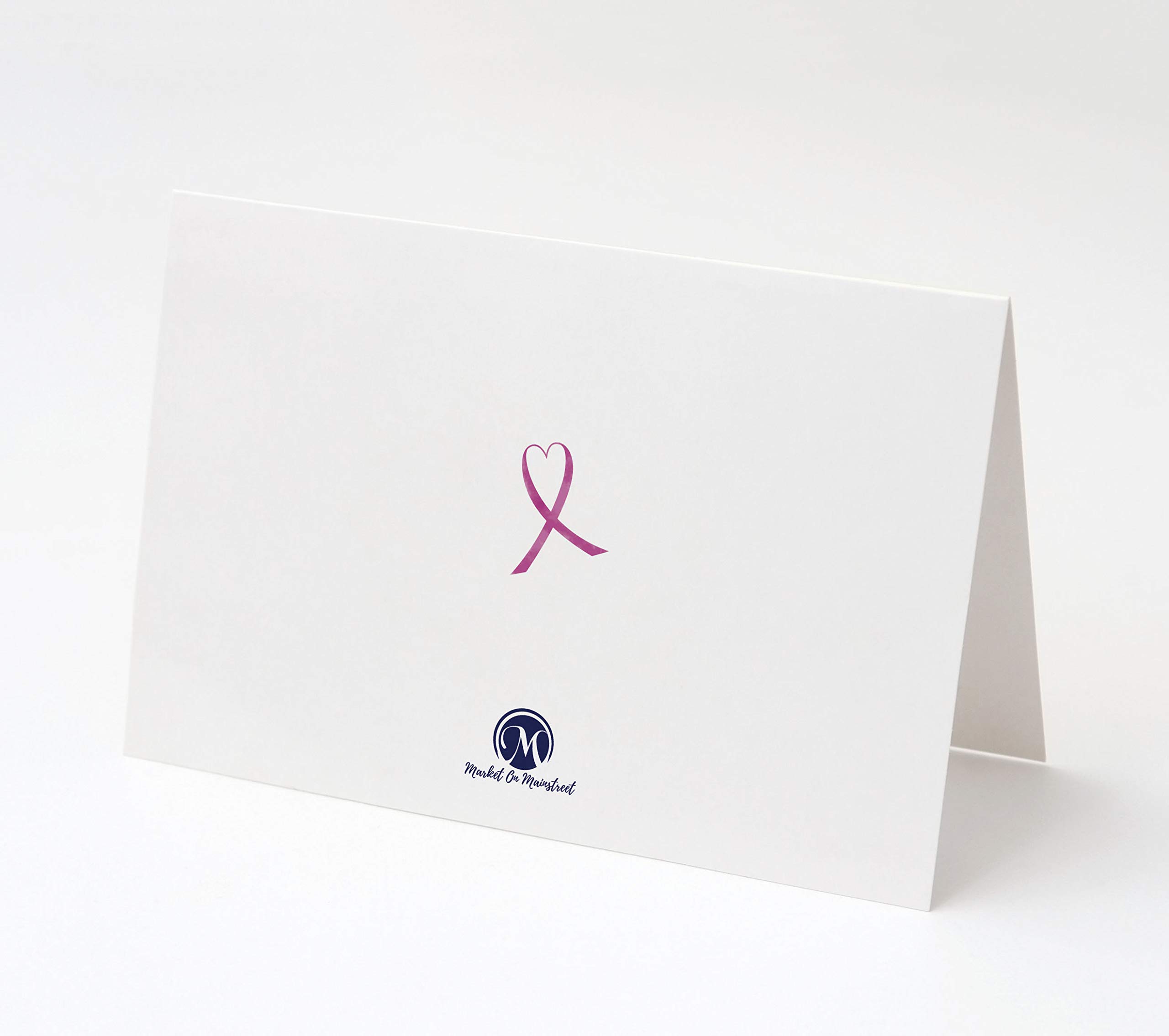 M Market On Mainstreet Breast Cancer Support Thank You Cards with Envelopes, Blank Inside, 25 Cards with Envelopes, Made in the U.S.A. (Support The Girls)