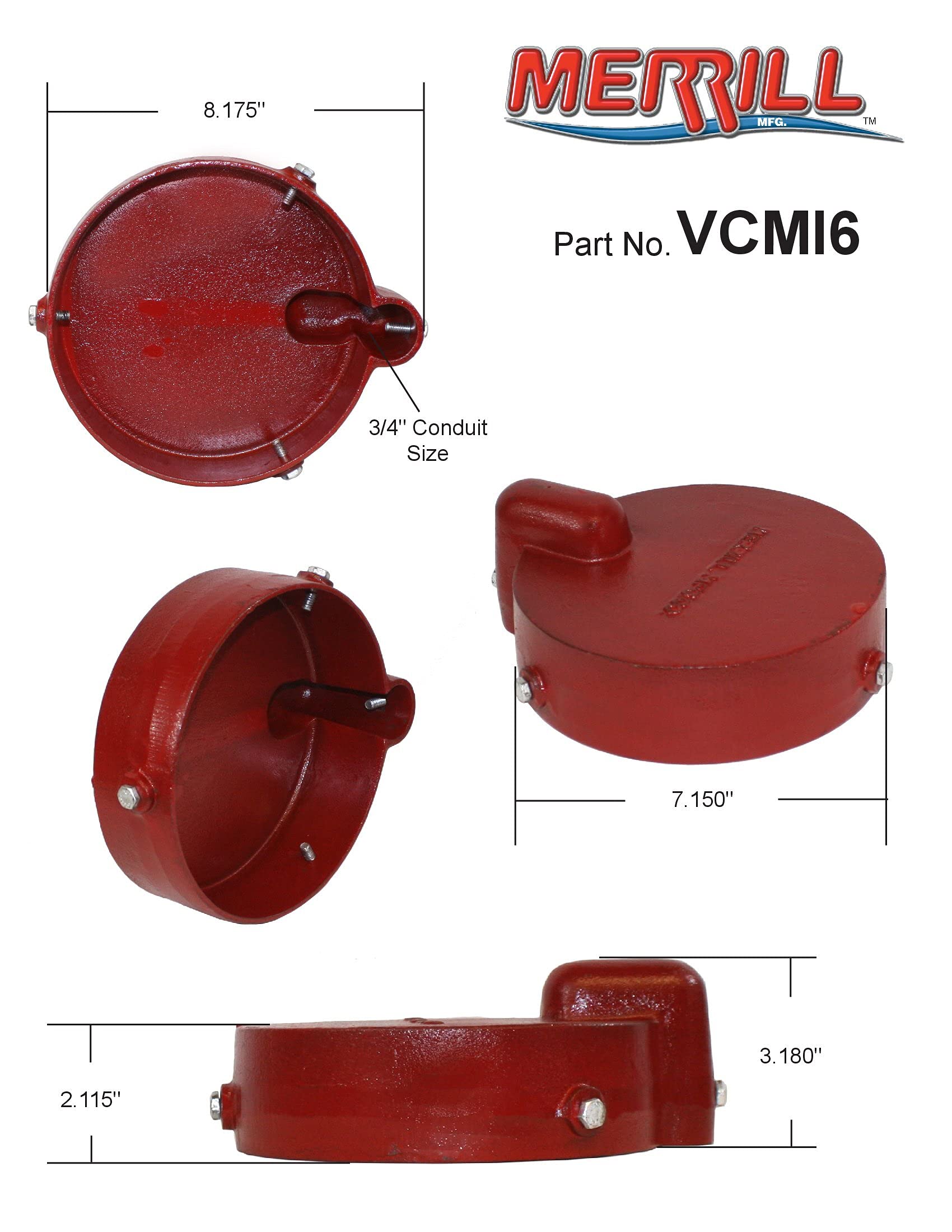 Merrill MFG VCMI 6-1/4-Inch Well Cap