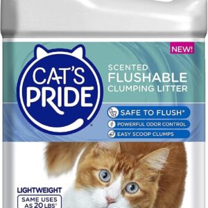 Cat's Pride Lightweight Clumping Litter: Flushable - Powerful Odor Control - Scented, 10 Pounds