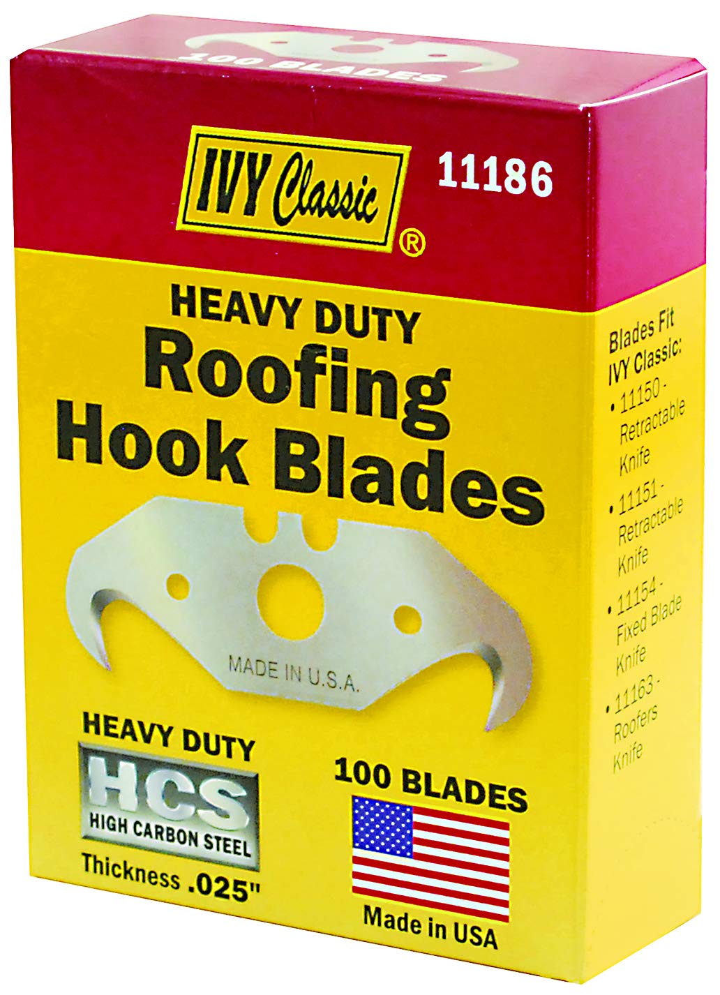 IVY Classic 11186 Heavy Duty Roofing Hook Blades, 100-Pack