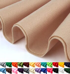 barcelonetta | felt fabric | 72" wide | 1.6mm thick | acrylic & soft | felt by the yard | felt for diy crafts, projects, sewing (tan, half yard)