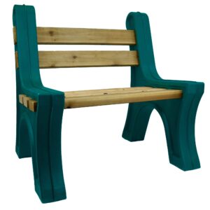 rts home accents custom length lightweight indoor or outdoor bench ends, kentucky green color (wood & screws sold separately)