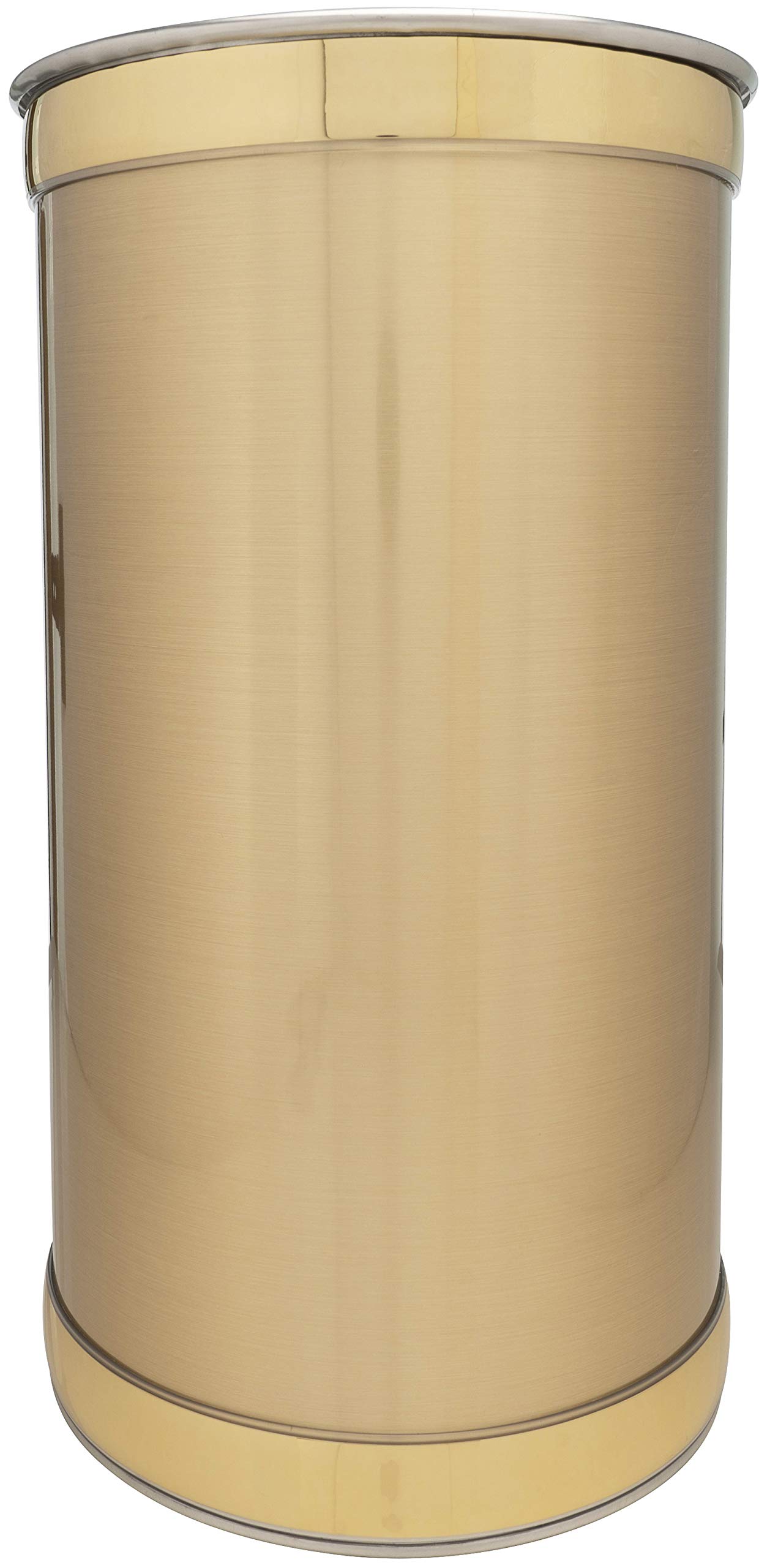 Stephanie Imports Made in USA 5-Gallon Sleek and Stylish Vinyl Mylar Waste Basket (13" X 11") (Metallic Gold)