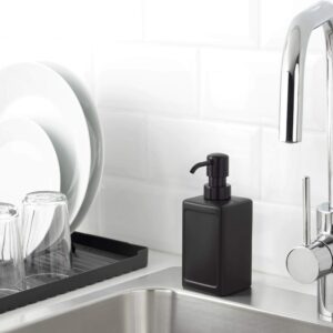 Ikea Soap Dispenser for Bathroom, Kitchen Sink, Black, 450 ml (15 oz). Rinnig(Polyethylene Plastic)