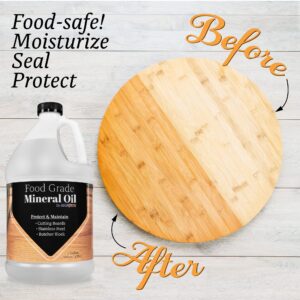 Mineral Oil for Cutting Boards and All Wood Care, Ultrapure Food Grade Made in USA (1 Gallon)