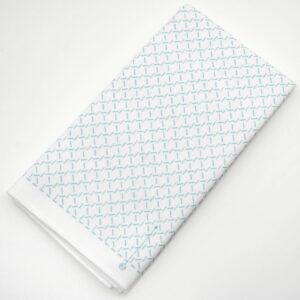 Yokota Daruma Sashiko Cloth Sashiko Fabric - Pre-Printed Sashiko Sampler - White with English Instruction Inside (Woven Bamboo Pattern)