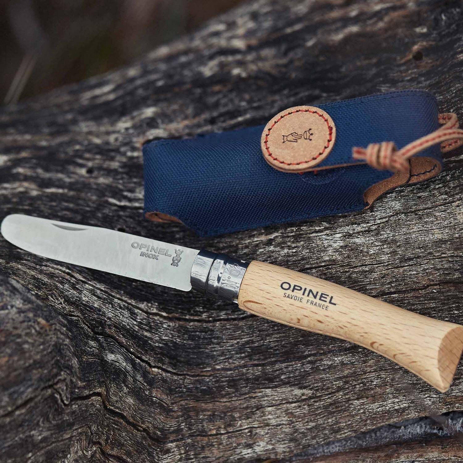 Opinel My First No.7 Box Set with Sheath - Stainless Steel Children’s Folding Pocket Knife with Safety Rounded Tip