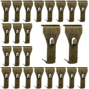 ripeng 8 pieces brick wall clips and hooks for hanging outdoors no drill, brick hangers fit 2-1/4 to 2-3/8 inch hooks to hang wall decor, pictures, christmas decorations hangers (bronze)