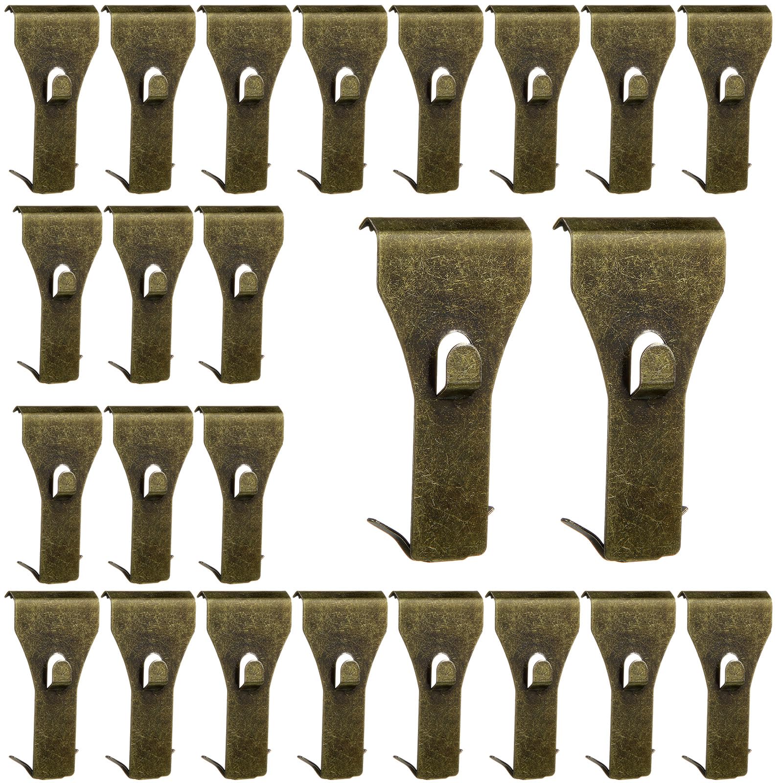 Ripeng 8 Pieces Brick Wall Clips and Hooks for Hanging Outdoors No Drill, Brick Hangers Fit 2-1/4 to 2-3/8 Inch Hooks to Hang Wall Decor, Pictures, Christmas Decorations Hangers (Bronze)