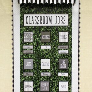 Teacher Created Resources Modern Farmhouse Black with Gray Scalloped Rolled Border Trim – 50ft - Decorate Bulletin Boards, Walls, Desks, Windows, Doors, Lockers, Schools, Classrooms, Homeschool